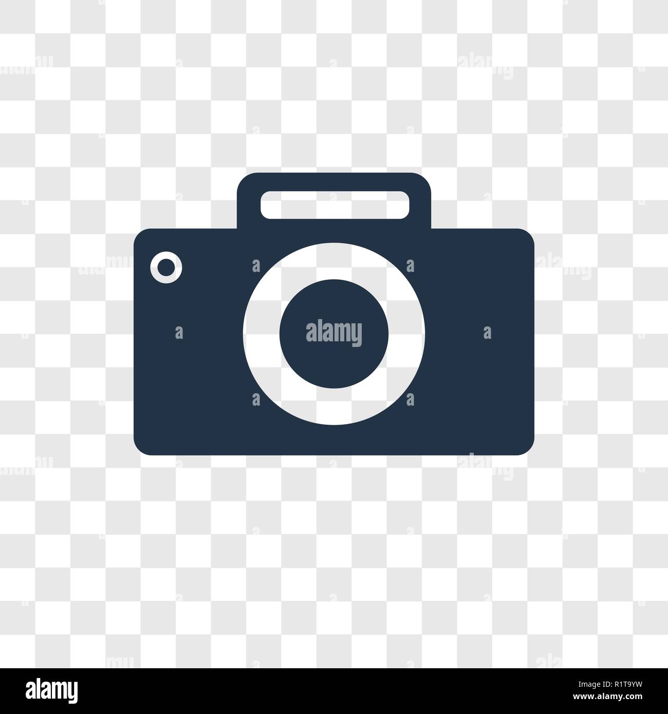 Photo camera vector icon isolated on transparent background, Photo ...