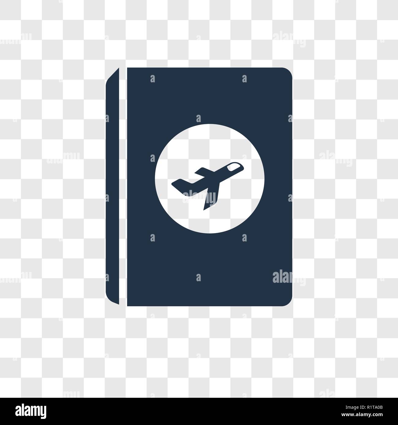 Passport vector icon isolated on transparent background, Passport ...