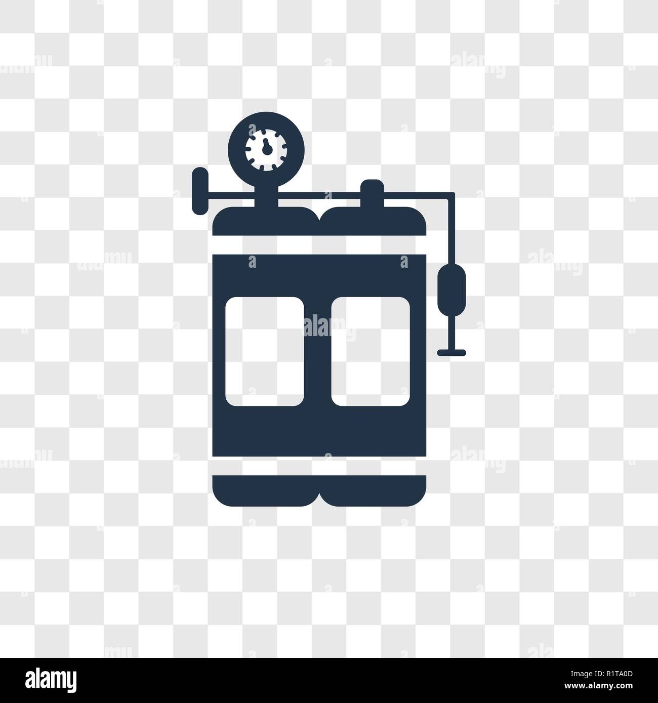 Oxygen tank vector icon isolated on transparent background, Oxygen tank ...