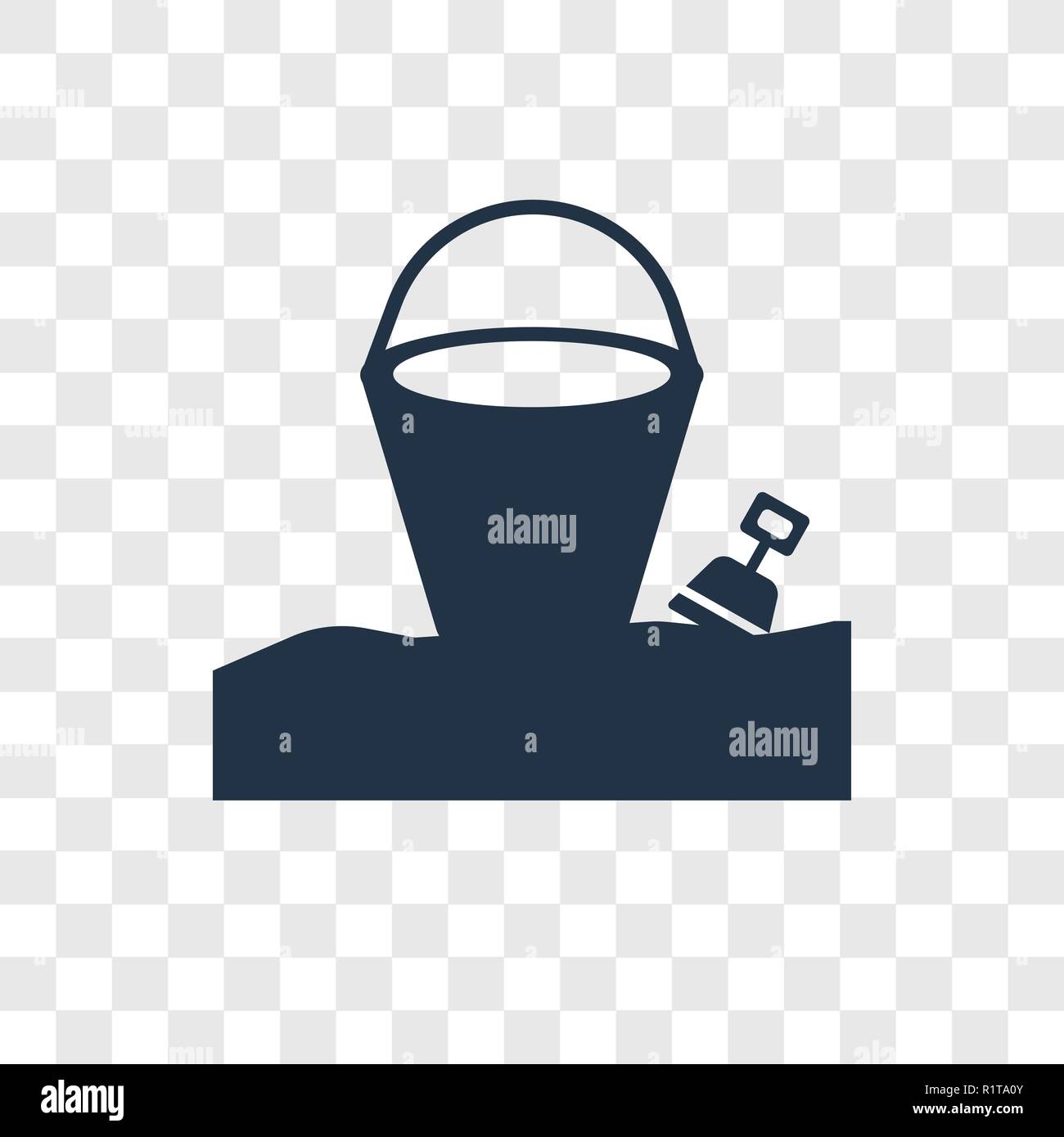 Sand bucket vector icon isolated on transparent background, Sand bucket ...