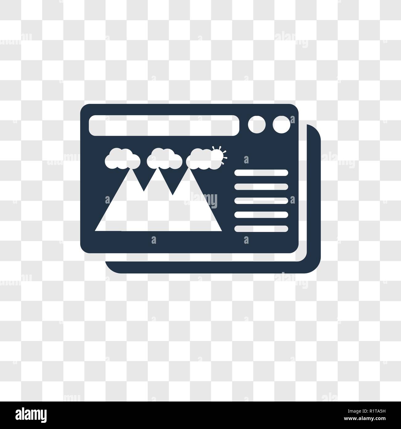 Picture vector icon isolated on transparent background, Picture ...