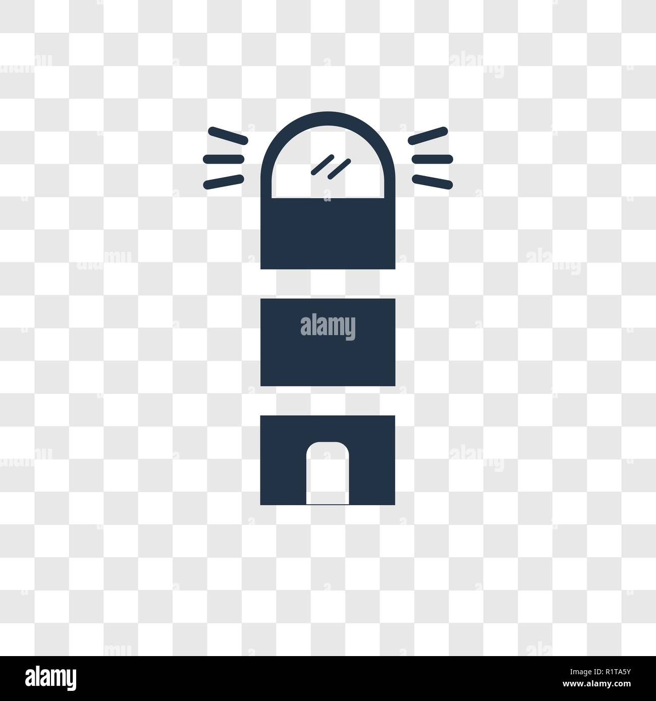 Lighthouse vector icon isolated on transparent background, Lighthouse ...