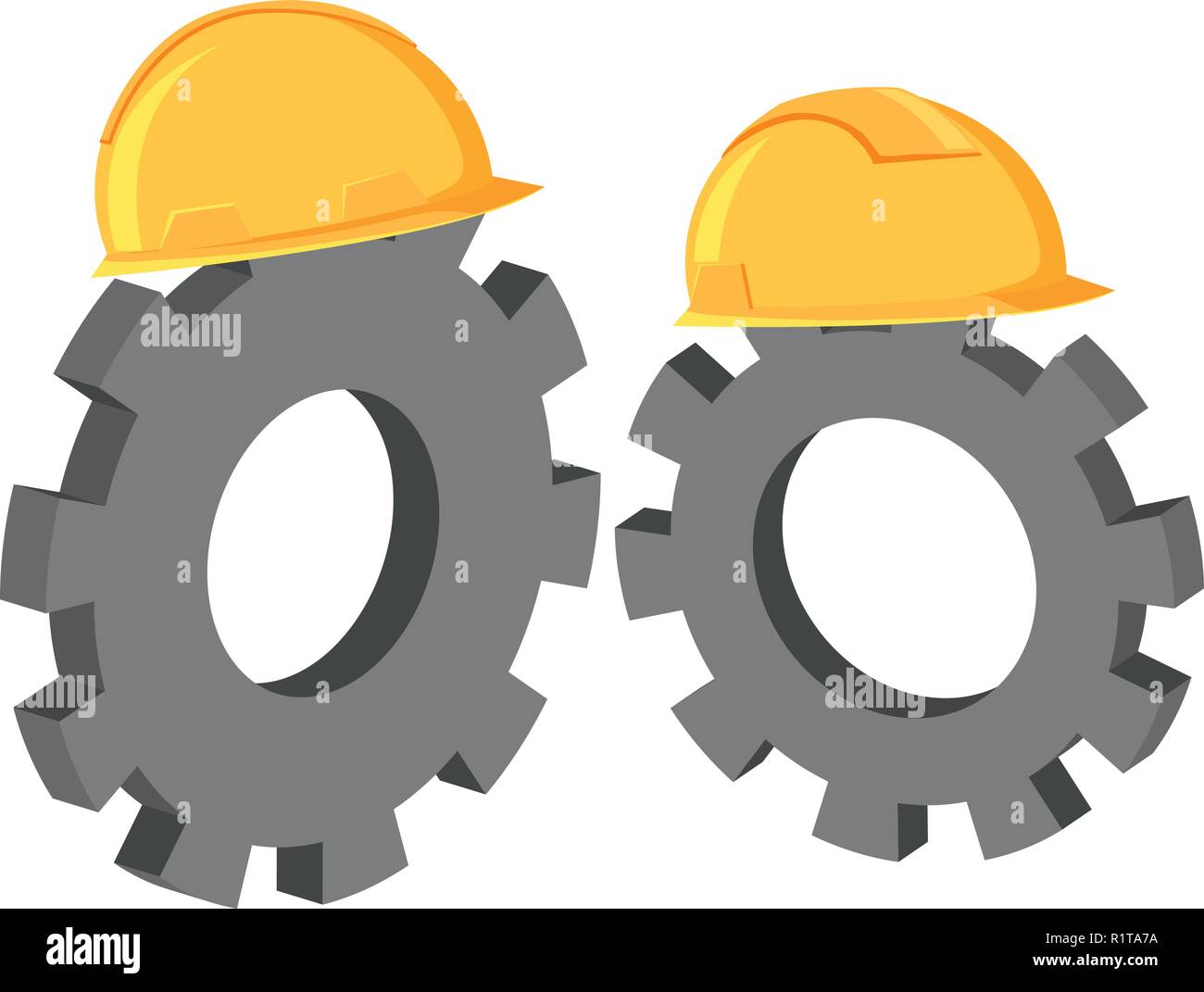Engineer gear symbol on white background illustration Stock Vector ...