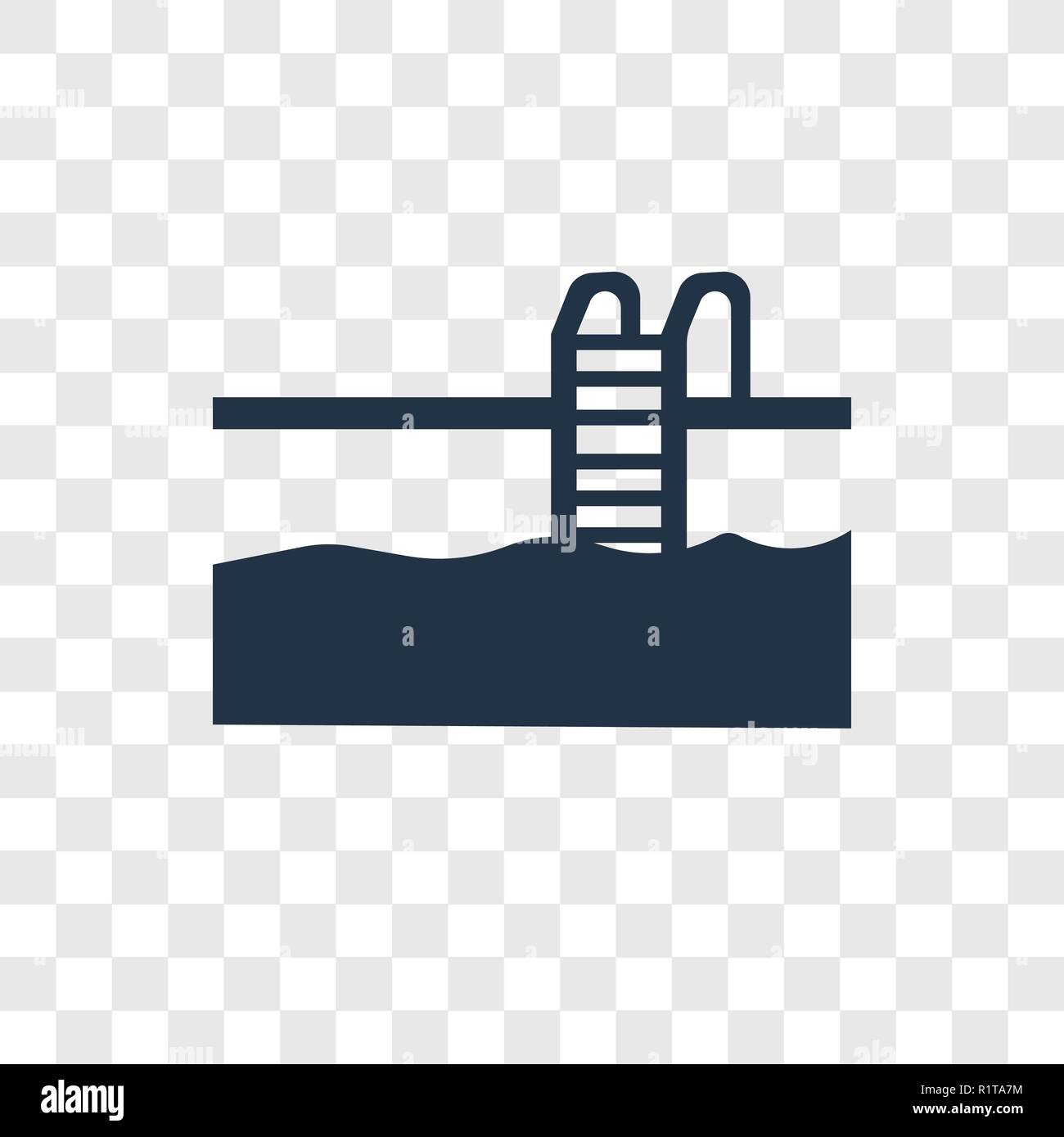 Swimming pool vector icon isolated on transparent background, Swimming ...