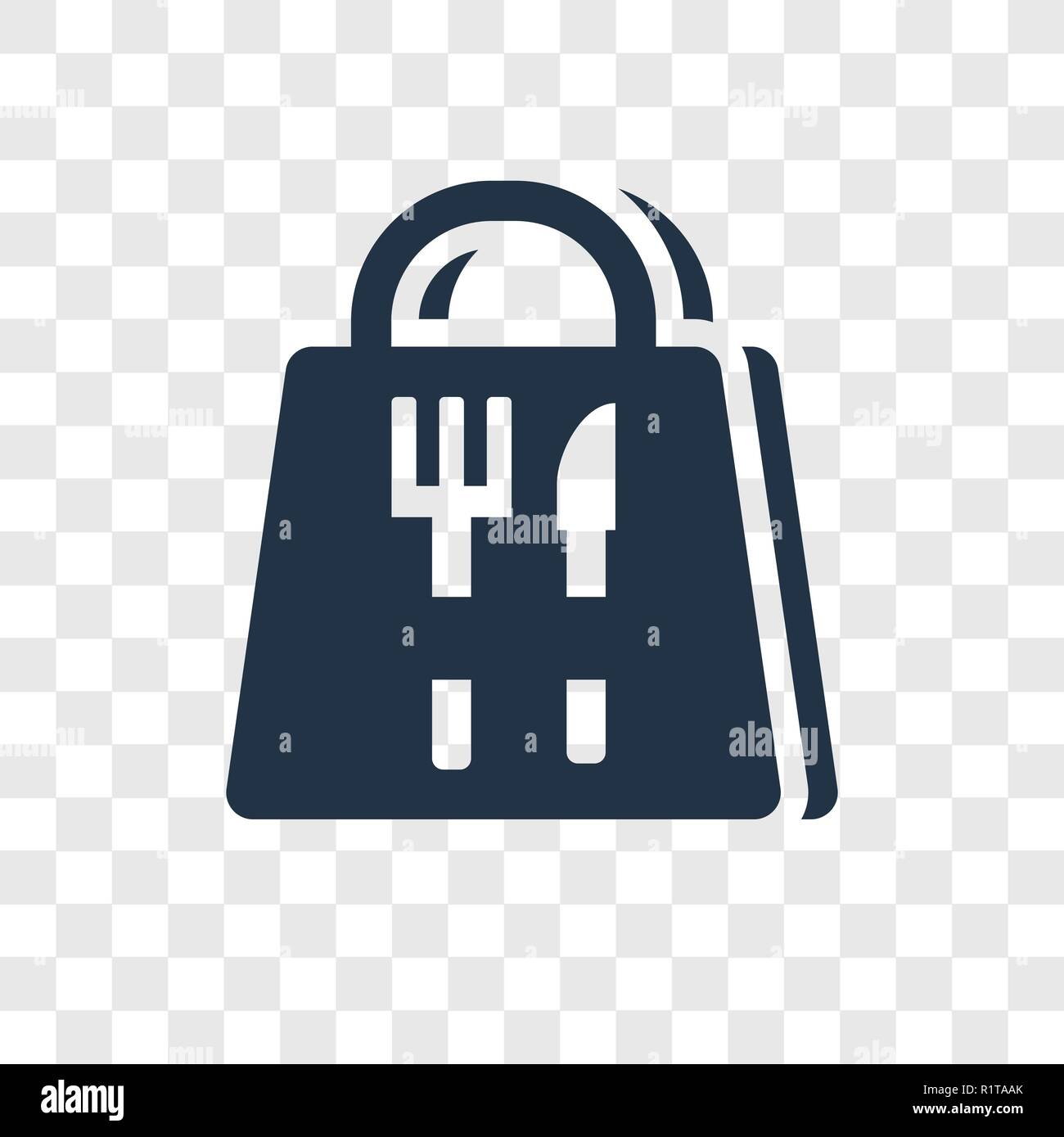 Bag vector icon isolated on transparent background, Bag transparency ...