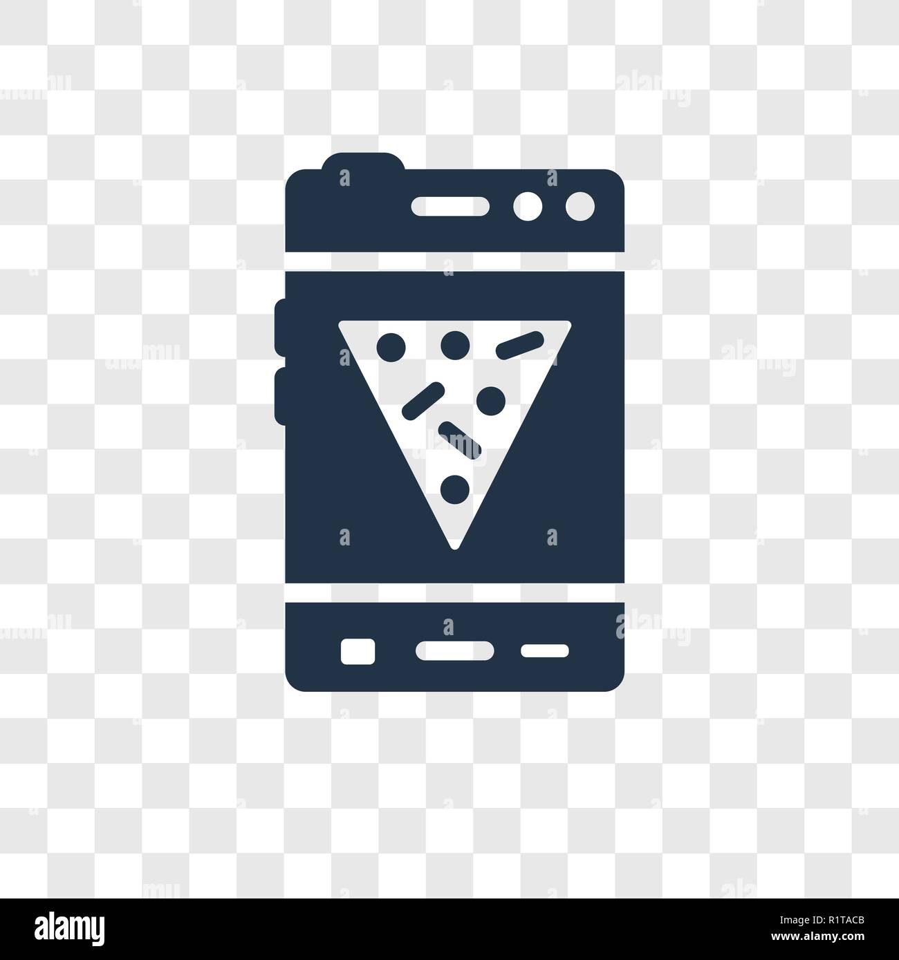 Mobile app vector icon isolated on transparent background, Mobile app ...