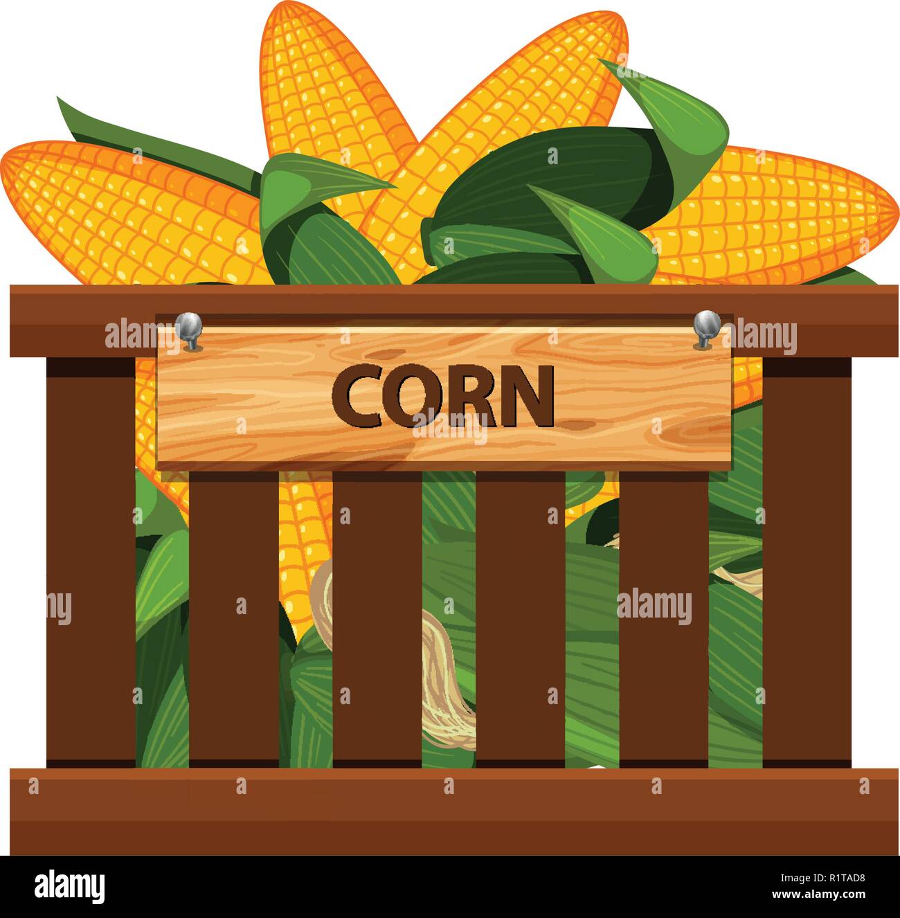 A crate of corn illustration Stock Vector Image & Art - Alamy