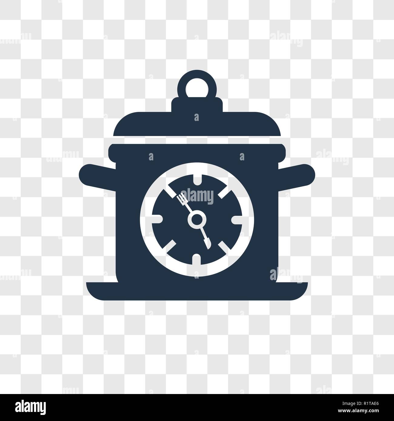 Cooking time vector icon isolated on transparent background, Cooking ...