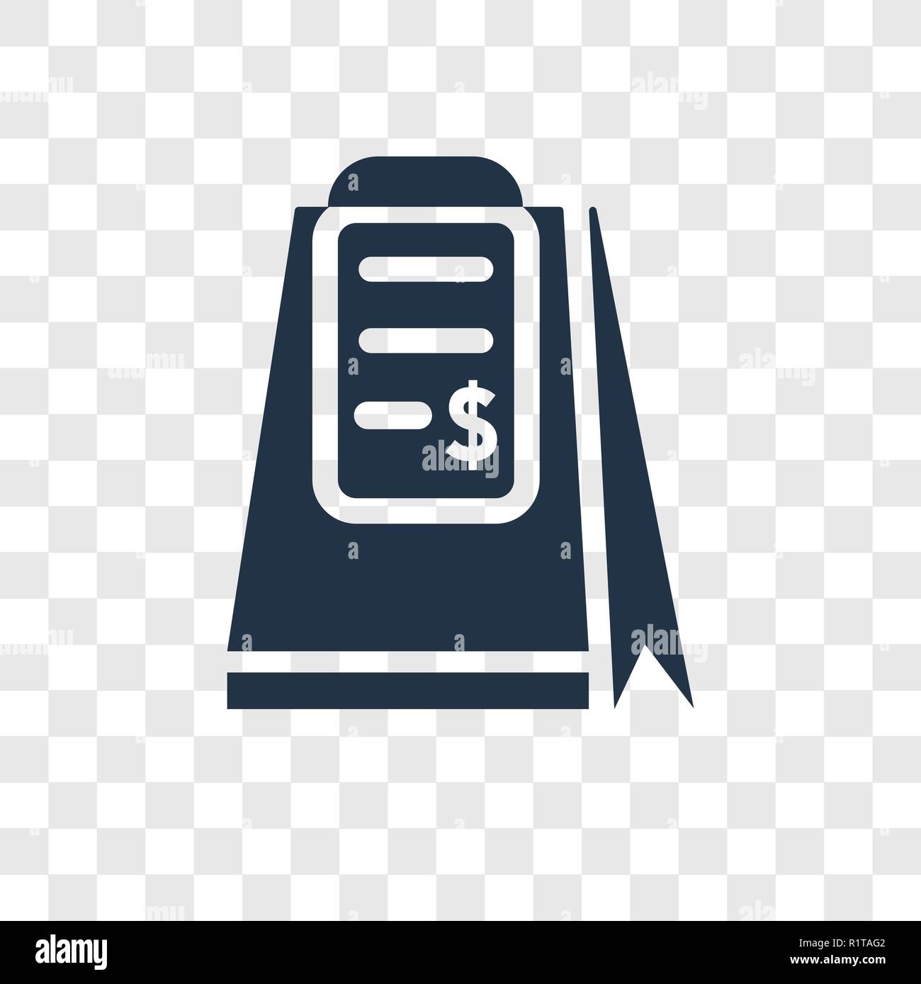 Receipt vector icon isolated on transparent background, Receipt ...