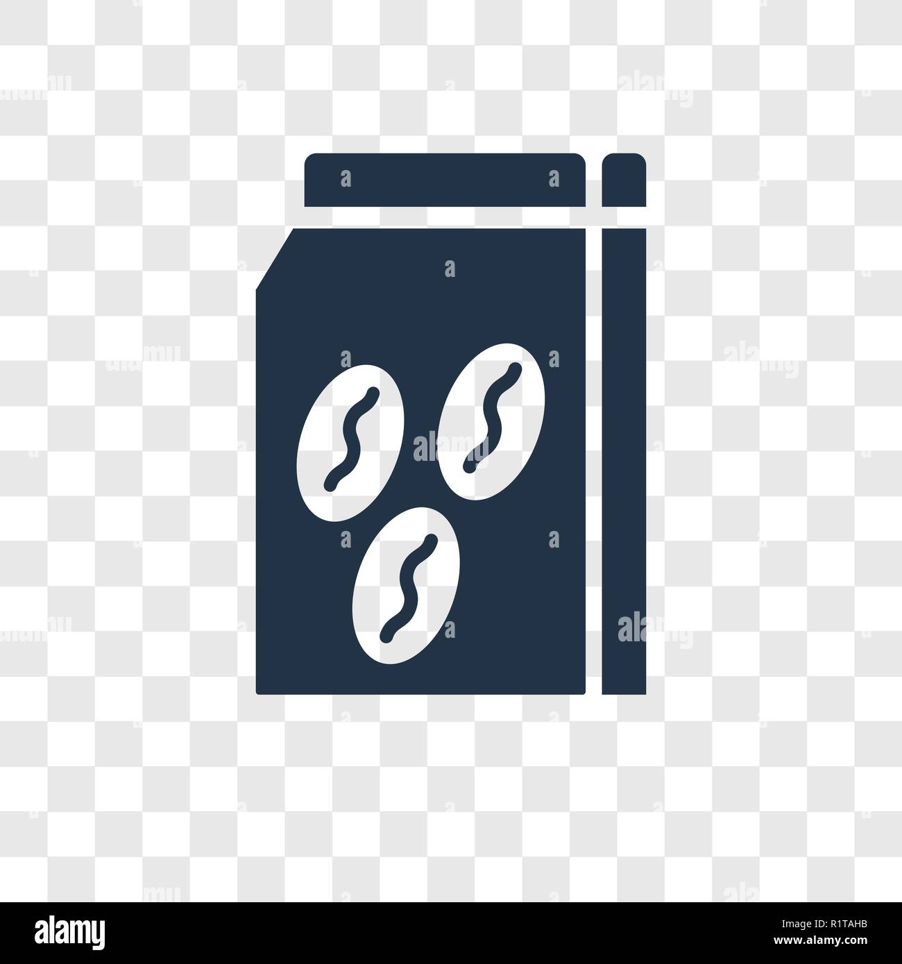 Coffee bag vector icon isolated on transparent background, Coffee bag ...