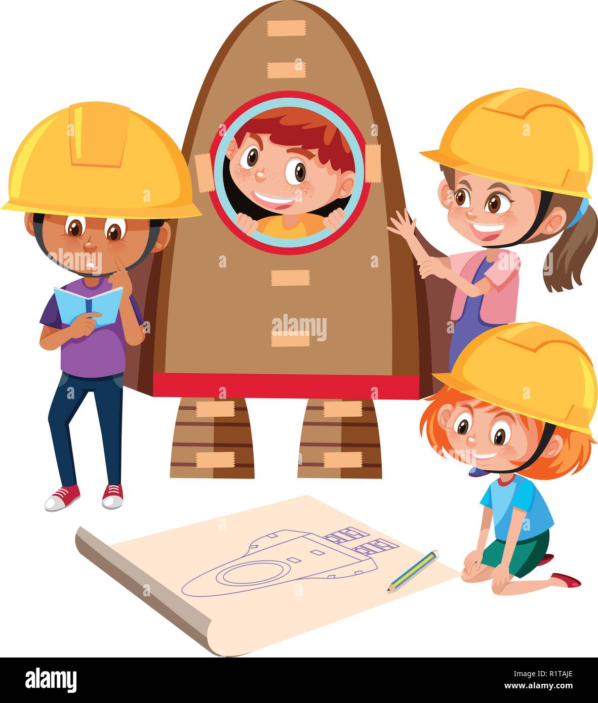 Student in engineer class illustration Stock Vector Image & Art - Alamy