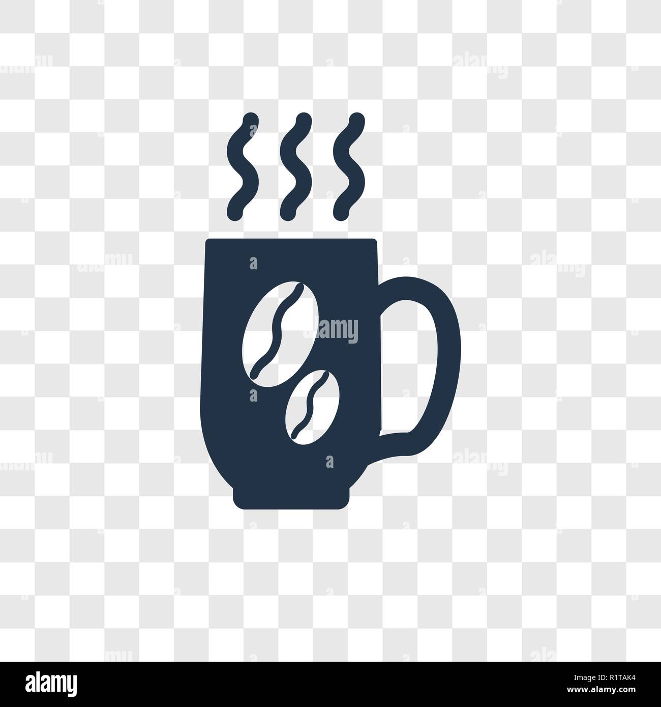 Coffee cup vector icon isolated on transparent background, Coffee cup ...
