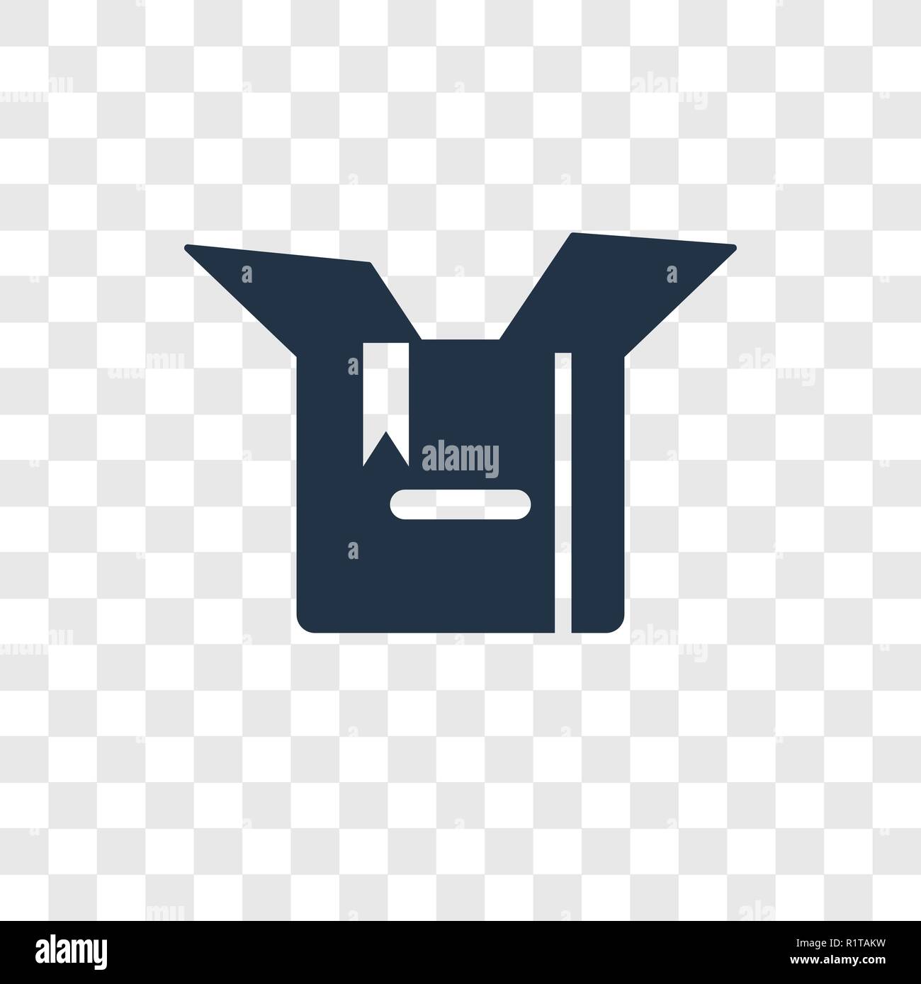 Package vector icon isolated on transparent background, Package ...