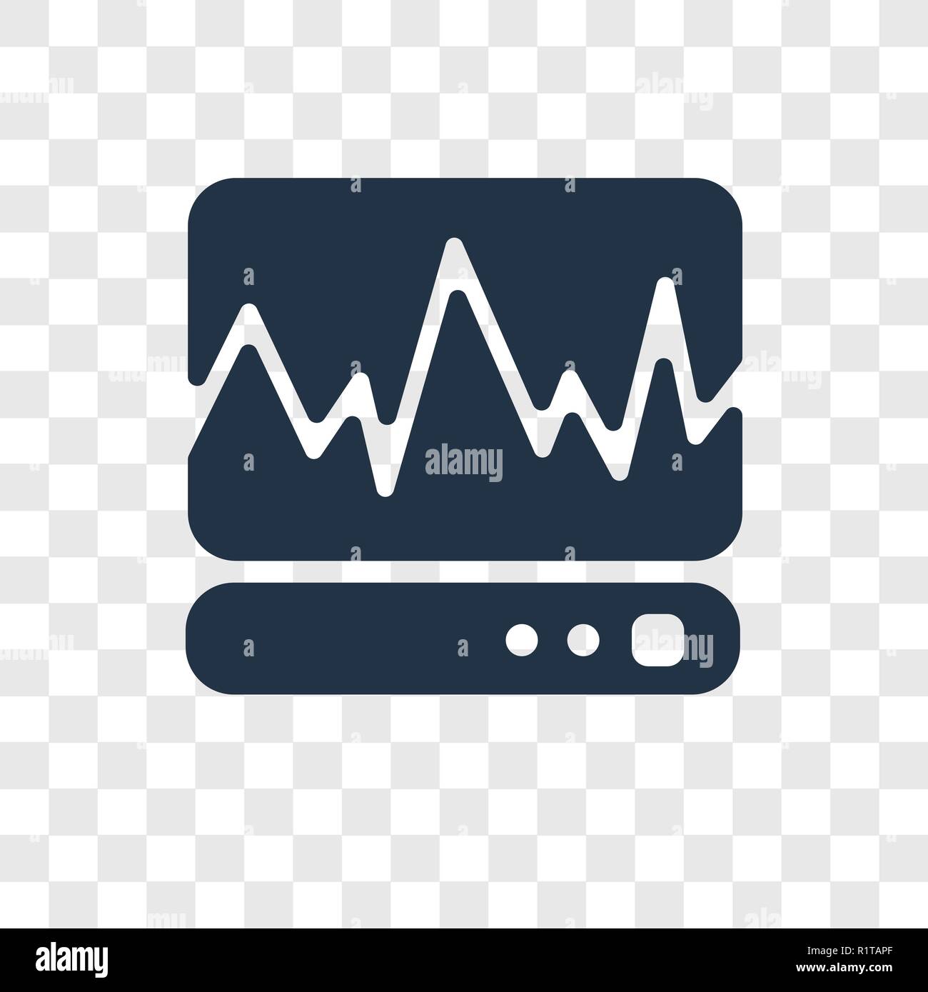 Cardiogram vector icon isolated on transparent background, Cardiogram ...