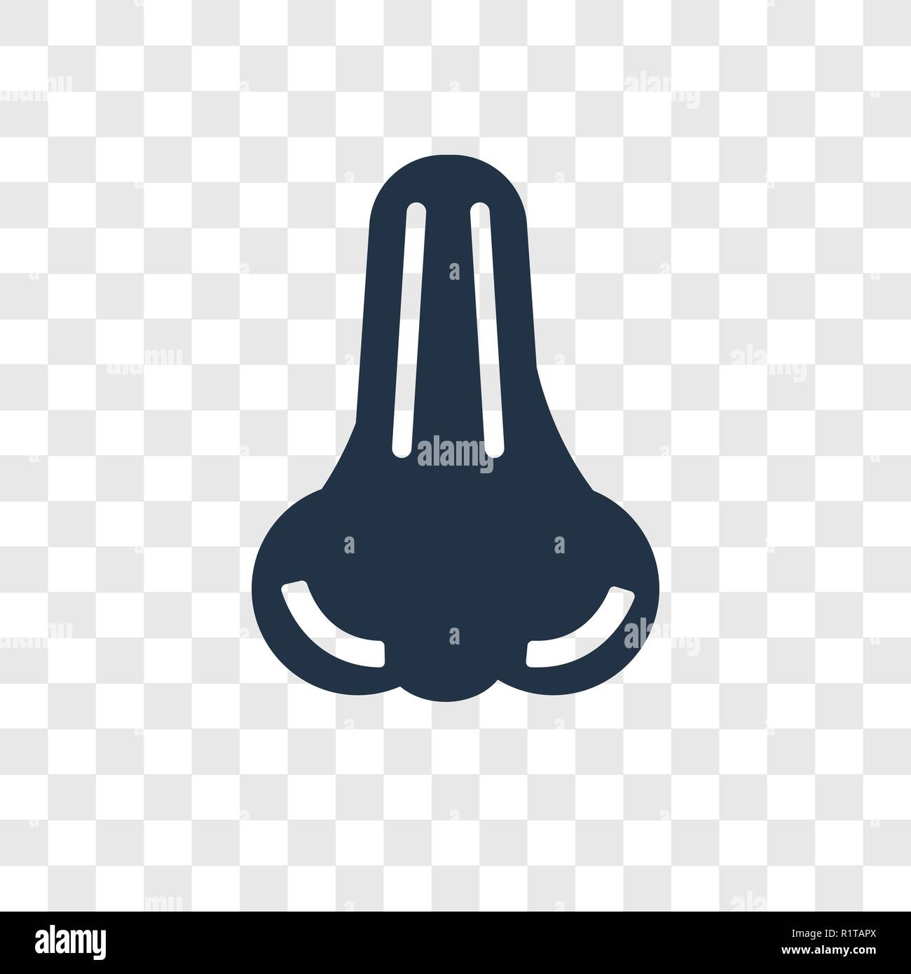 Nose vector icon isolated on transparent background, Nose transparency ...