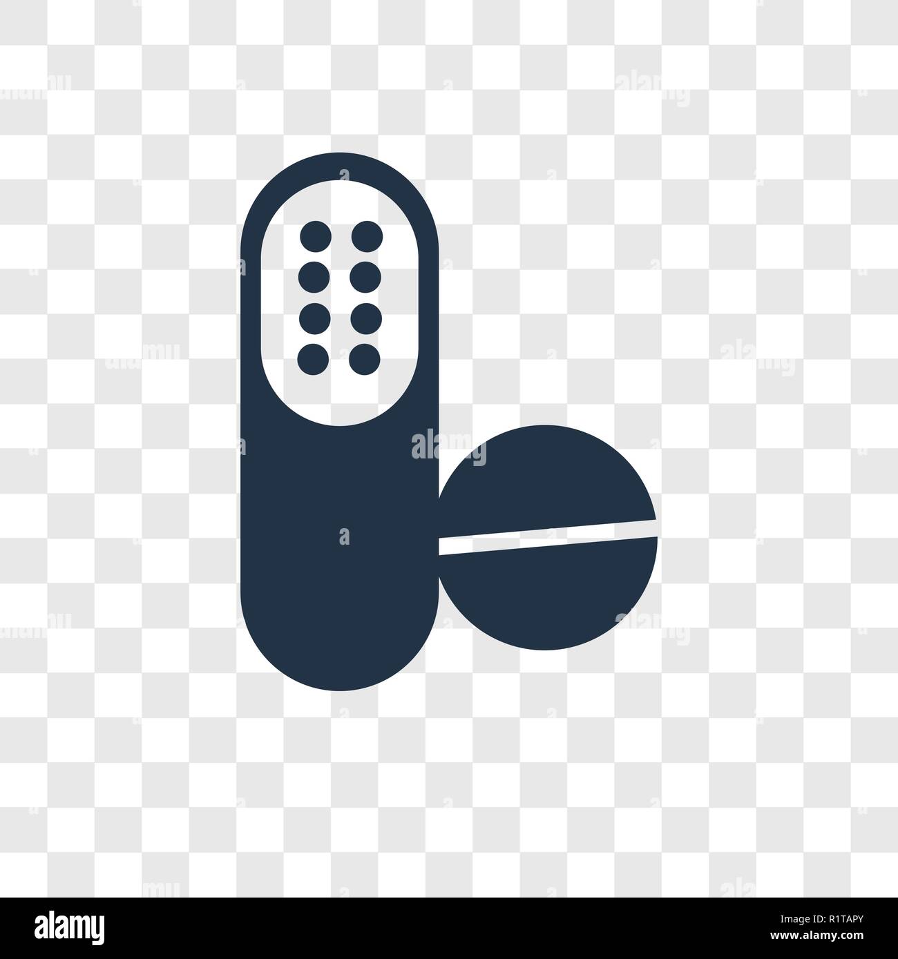 Antibiotic vector icon isolated on transparent background, Antibiotic ...