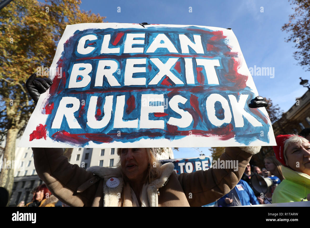 Leave protestors hi-res stock photography and images - Alamy