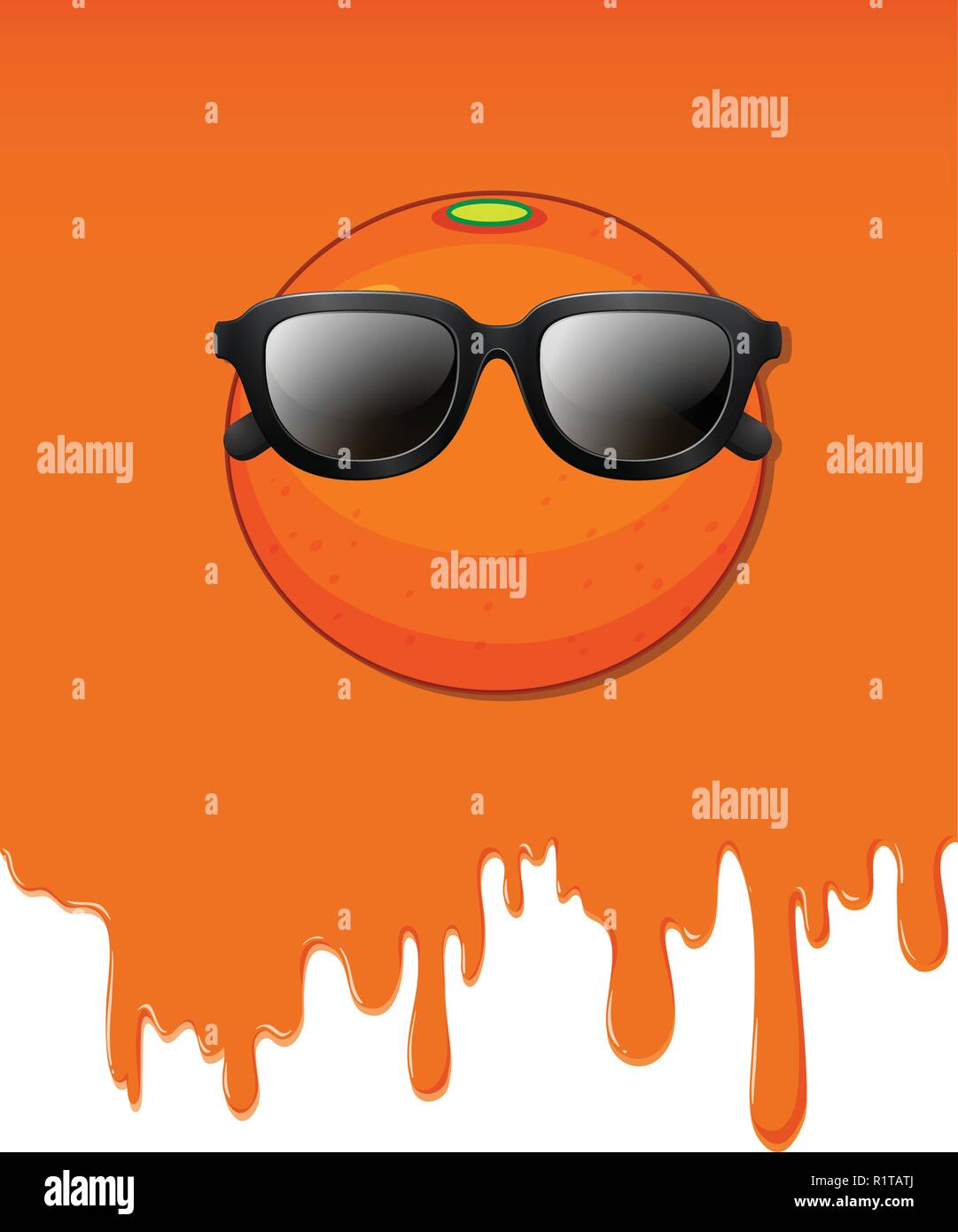 Orange with water dripping background illustration Stock Vector Image ...