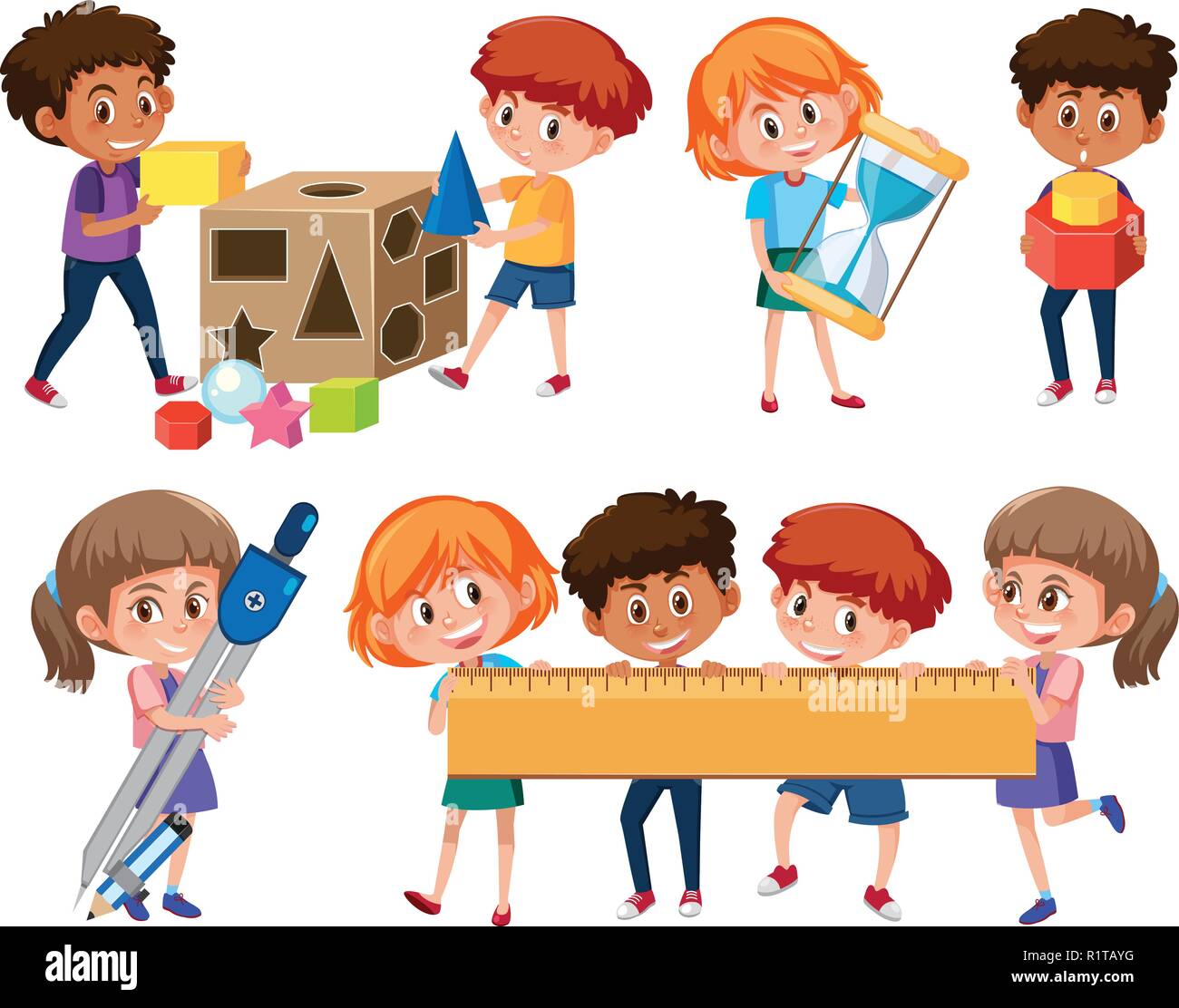 Student Studying Math Clipart