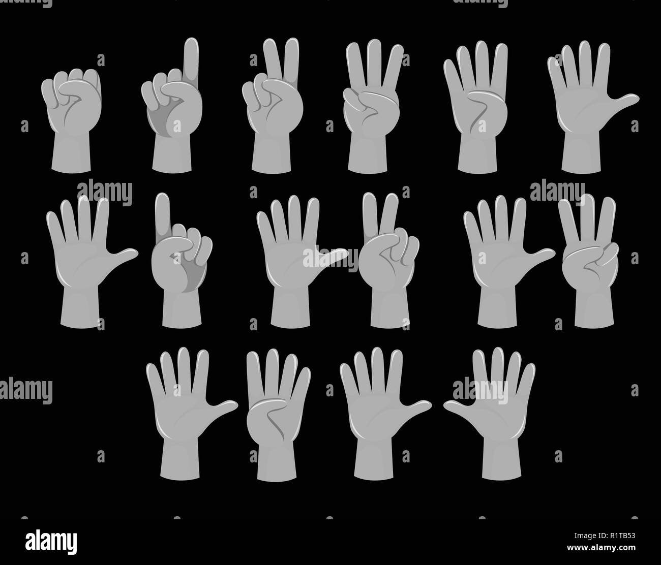 Human hand number gesture illustration Stock Vector Image & Art - Alamy
