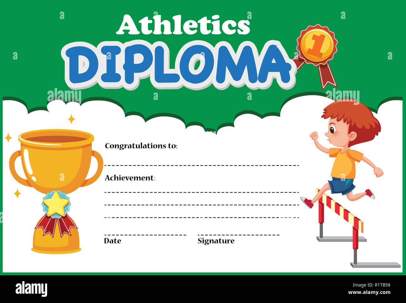 Athletic Certificate Template