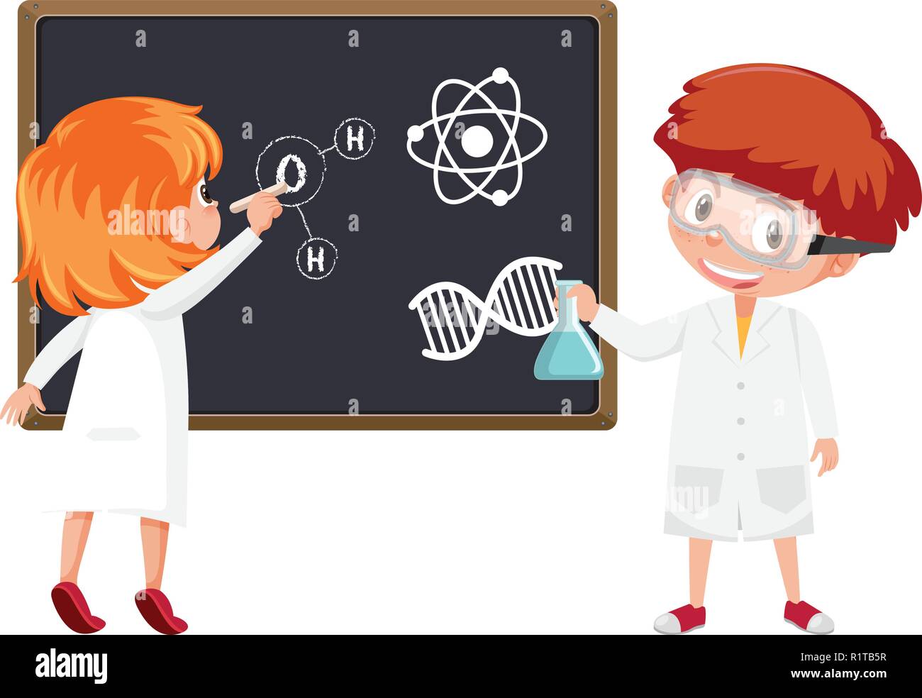Student in science classroom illustration Stock Vector Image & Art - Alamy