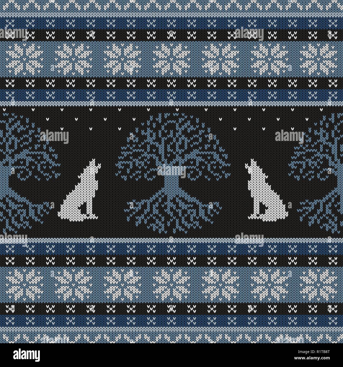 Wolves wolf totem Stock Vector Images - Alamy