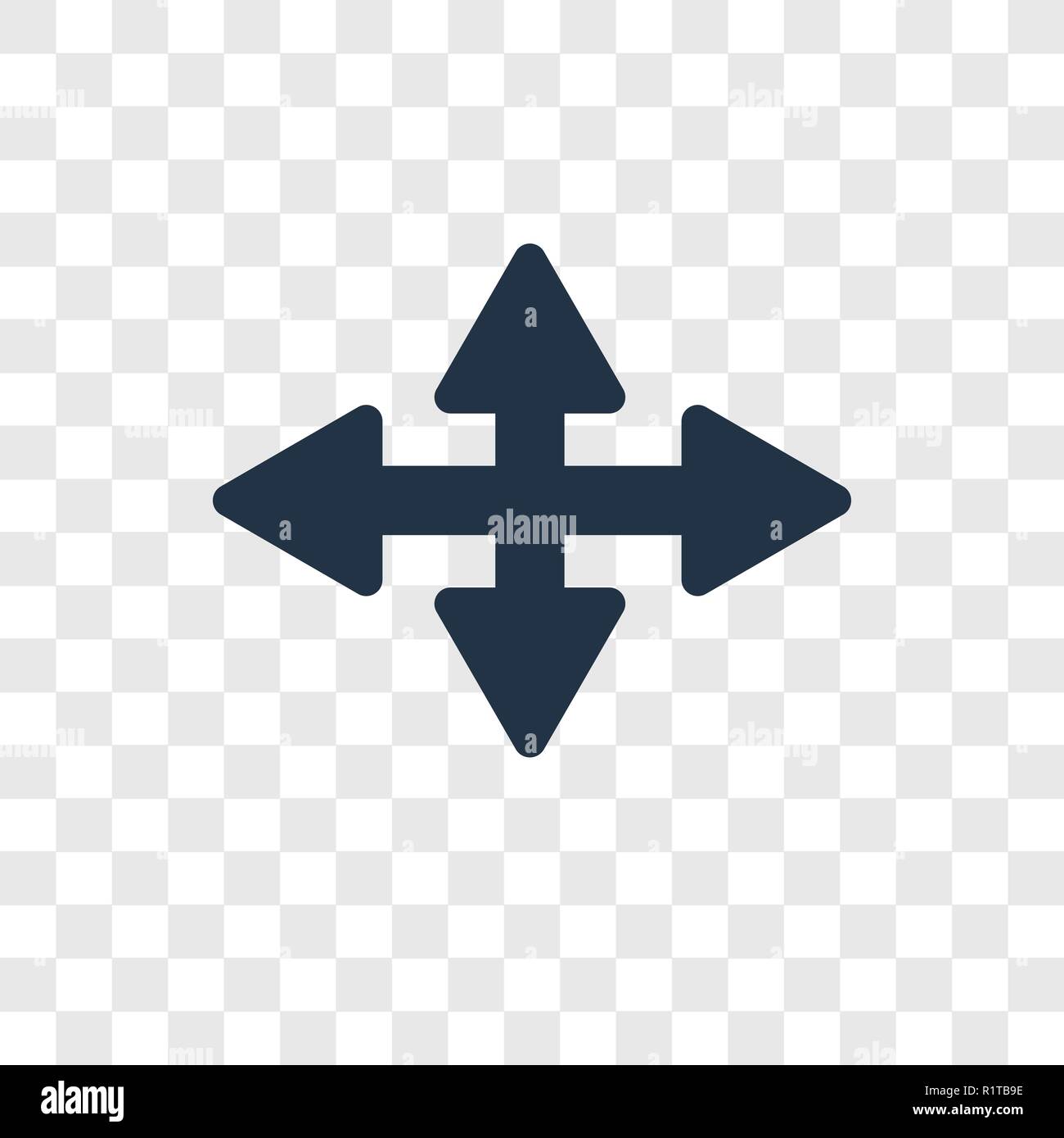 Move vector icon isolated on transparent background, Move transparency ...