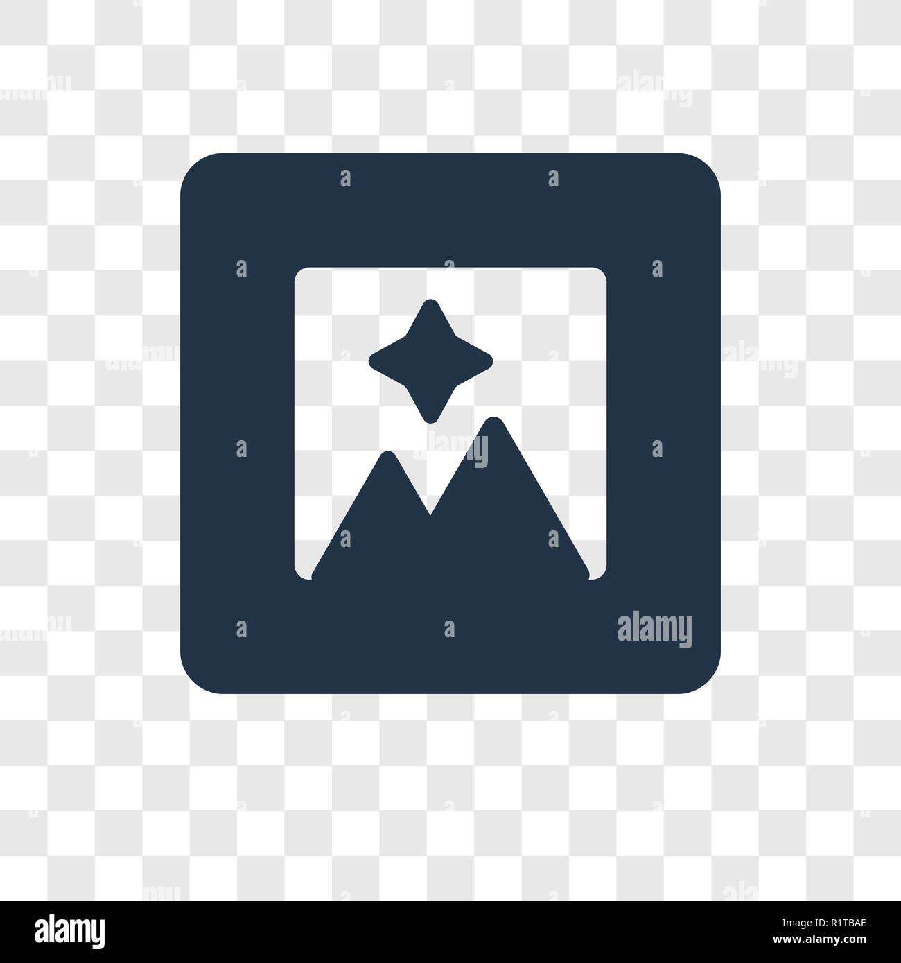 Picture vector icon isolated on transparent background, Picture ...