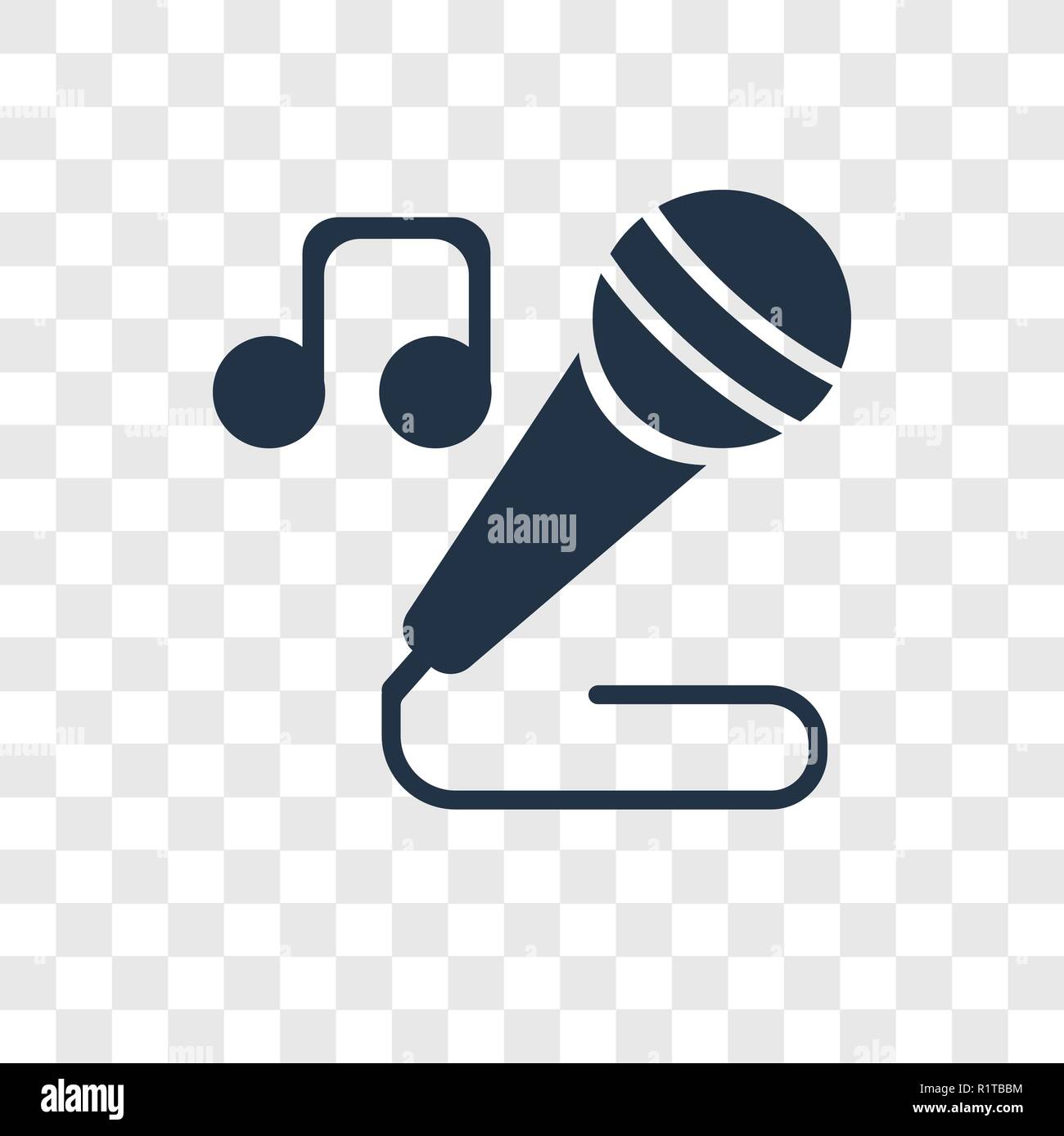 Singer vector icon isolated on transparent background, Singer ...