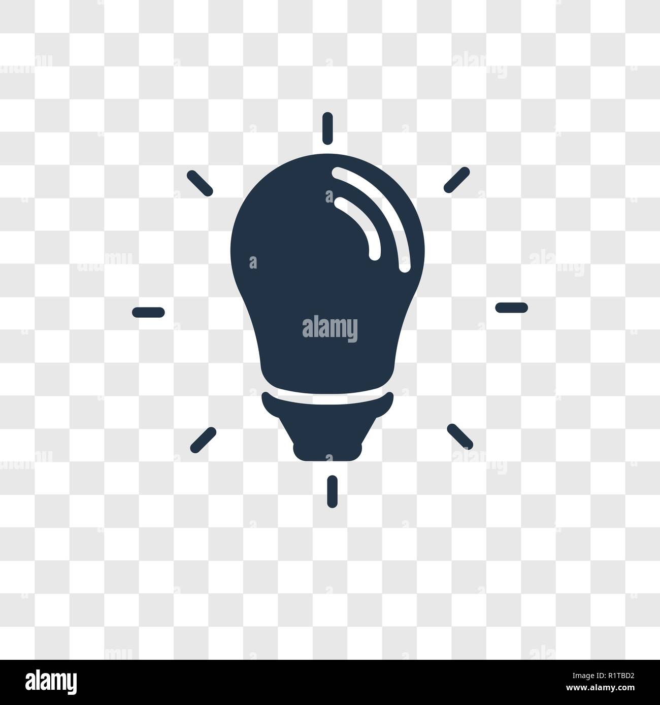 Idea vector icon isolated on transparent background, Idea transparency ...