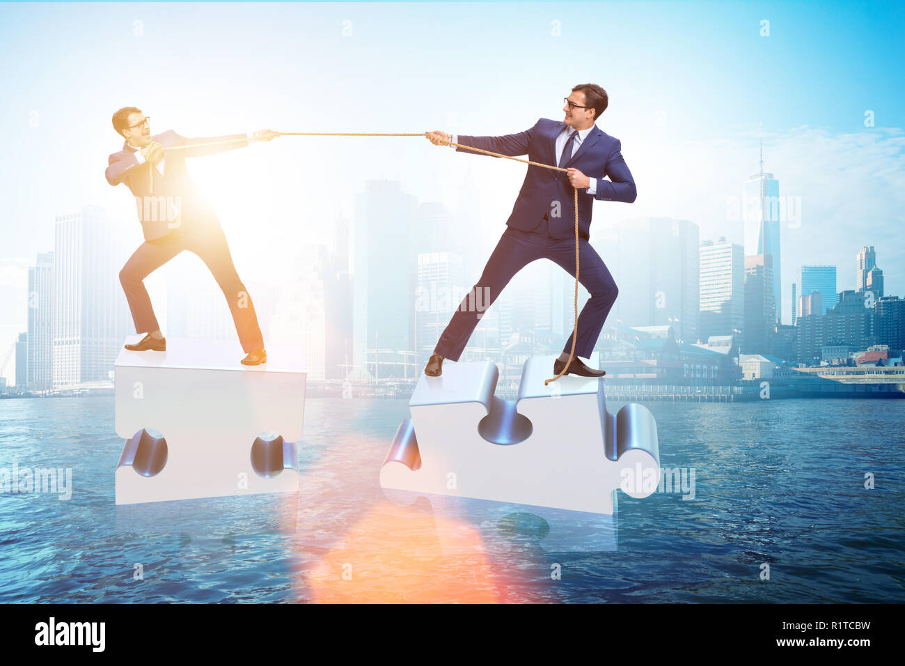 Business concept of teamwork and competition Stock Photo - Alamy