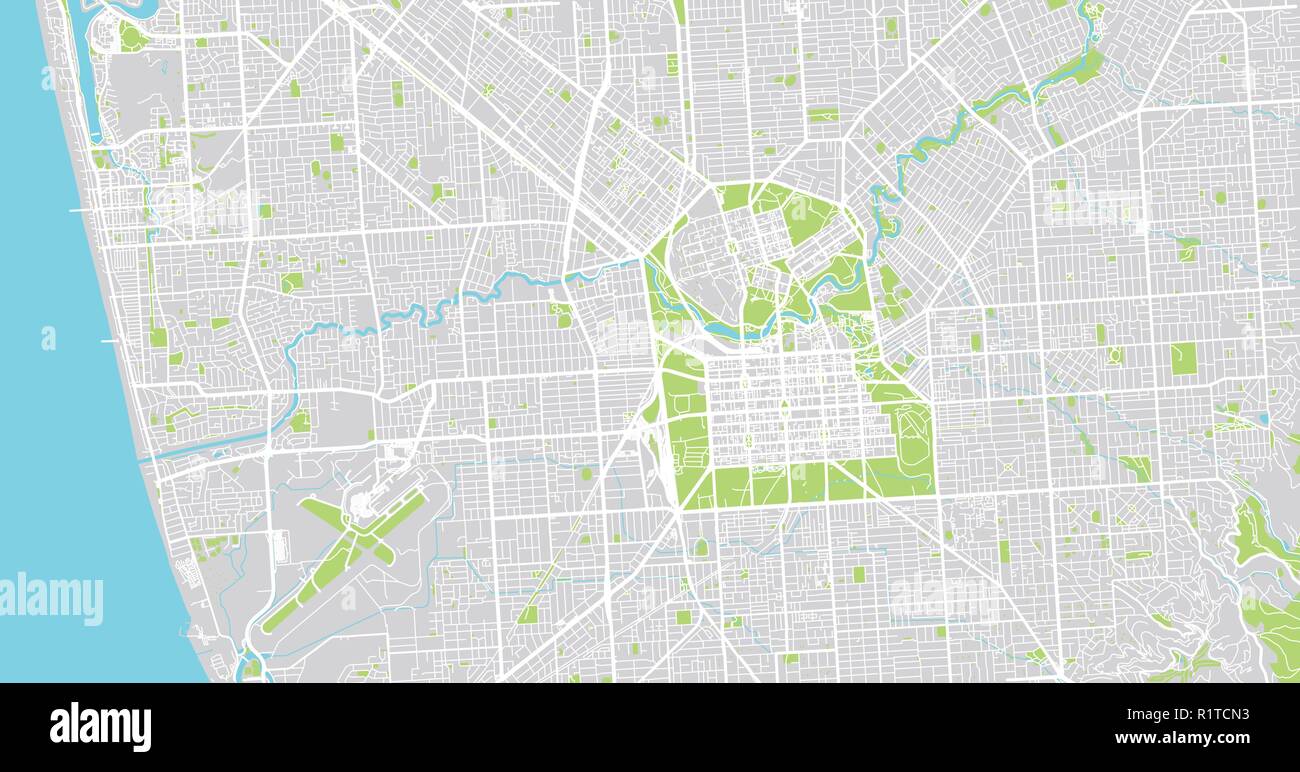 Urban vector city map of Adelaide, Australia Stock Vector Image & Art ...