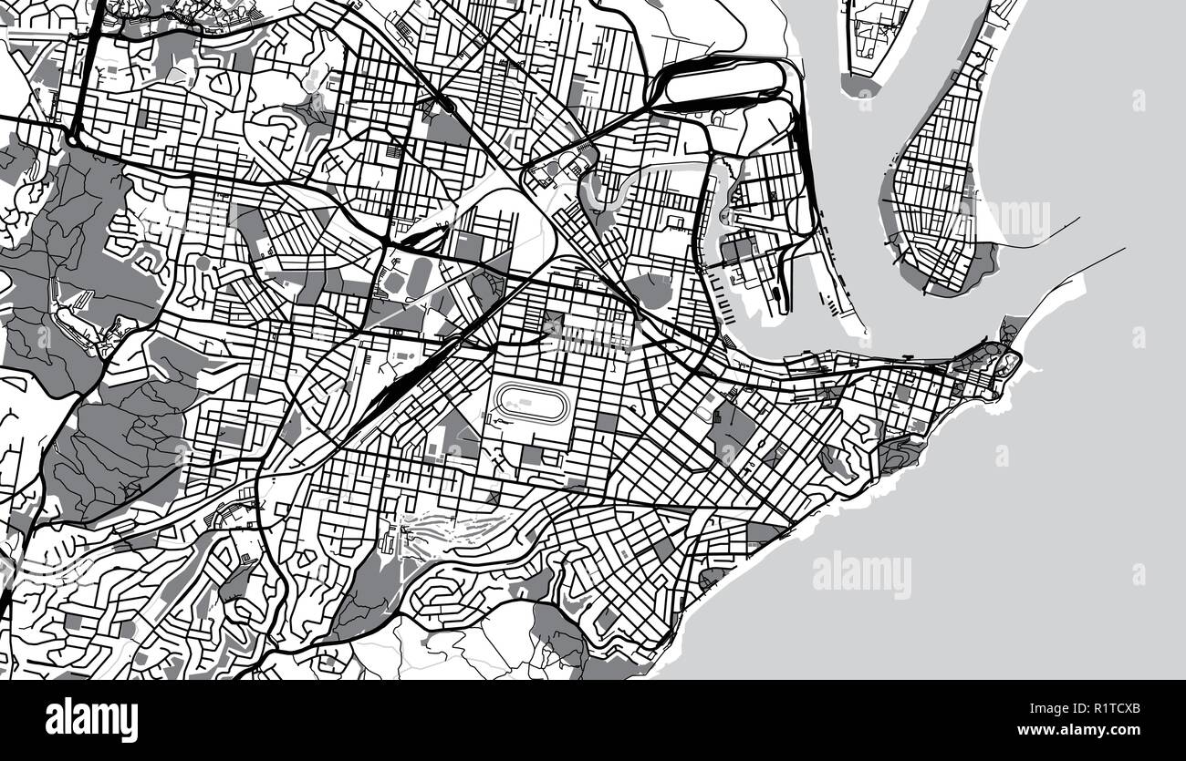 Urban vector city map of Newcastle, Australia Stock Vector Image & Art ...