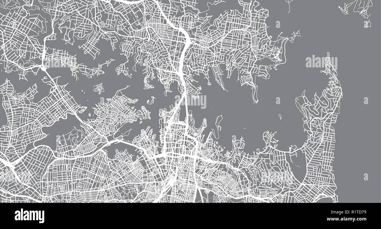 Urban vector city map of Sydney, Australia Stock Vector Image & Art - Alamy