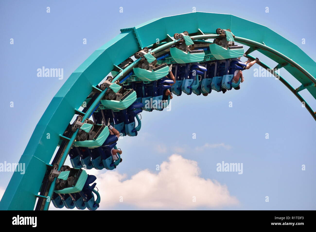 Orlando, Florida. September 21, 2018. Amazing Themed Kraken Roller ...