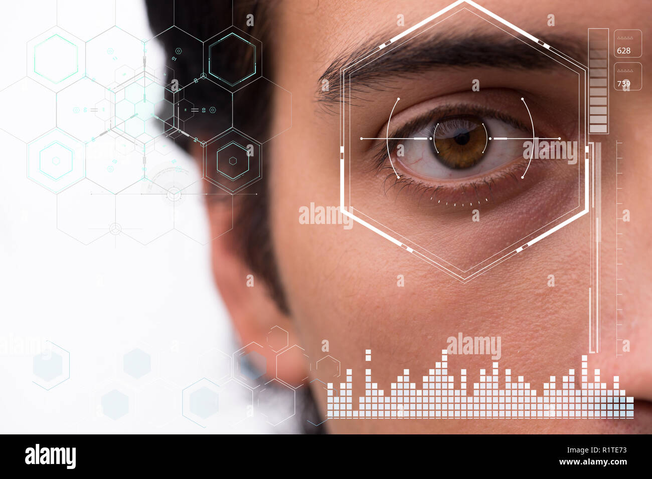 Concept sensor implanted human eye hi-res stock photography and images ...