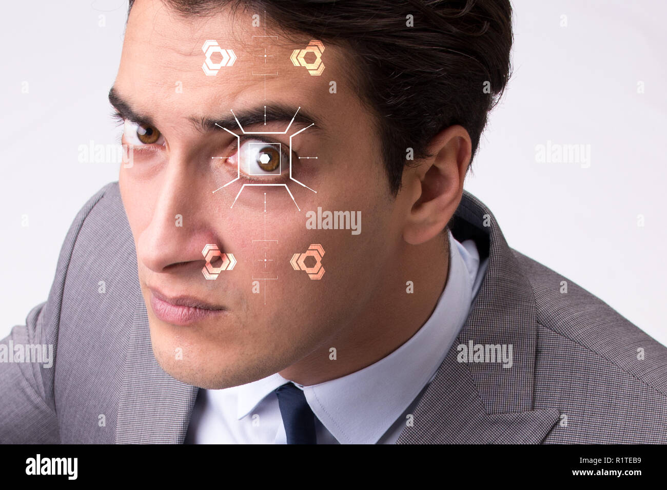 Concept sensor implanted human eye hi-res stock photography and images ...