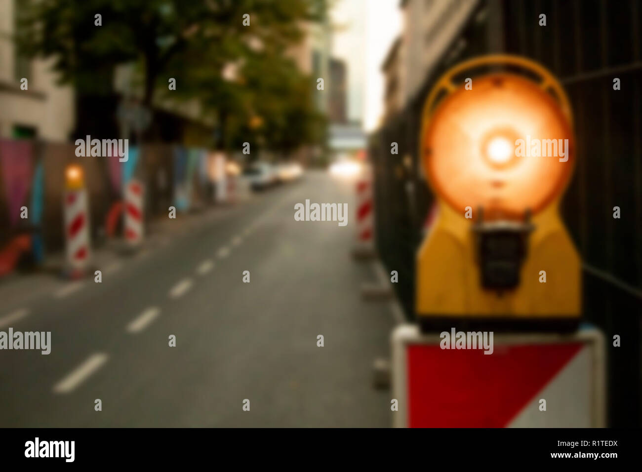 Orange road signs hi-res stock photography and images - Alamy