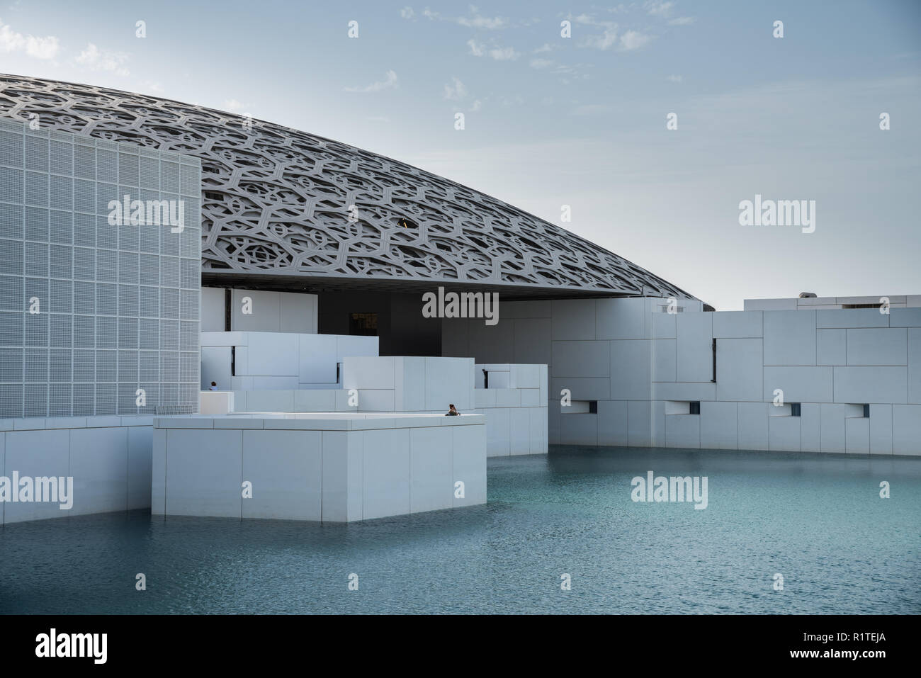 View of the Dome of Louvre Abu Dhabi, UAE Stock Photo - Alamy