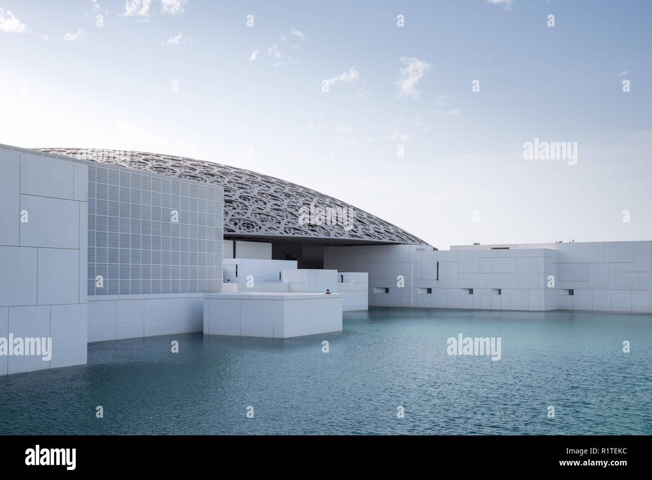 View of the Dome of Louvre Abu Dhabi, UAE Stock Photo - Alamy