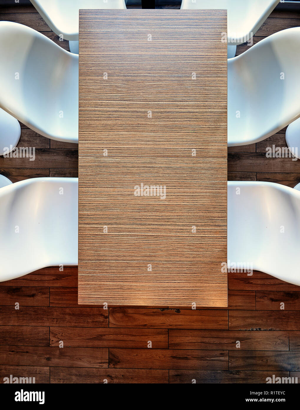 Conference table above view hi-res stock photography and images - Alamy