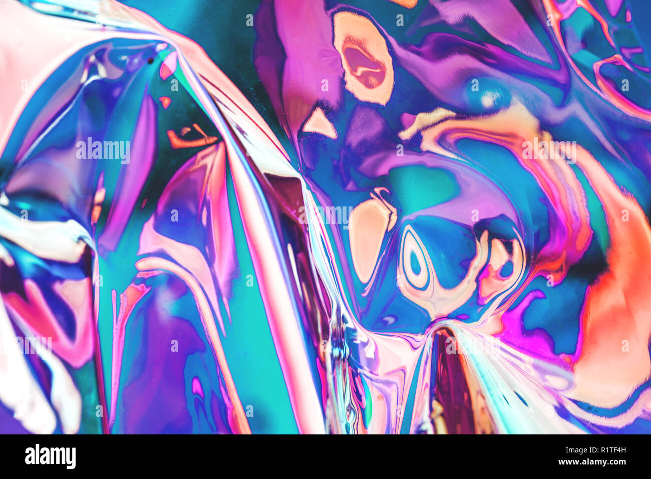 Bright holographic foil background. Multicolored and pastel trendy ...