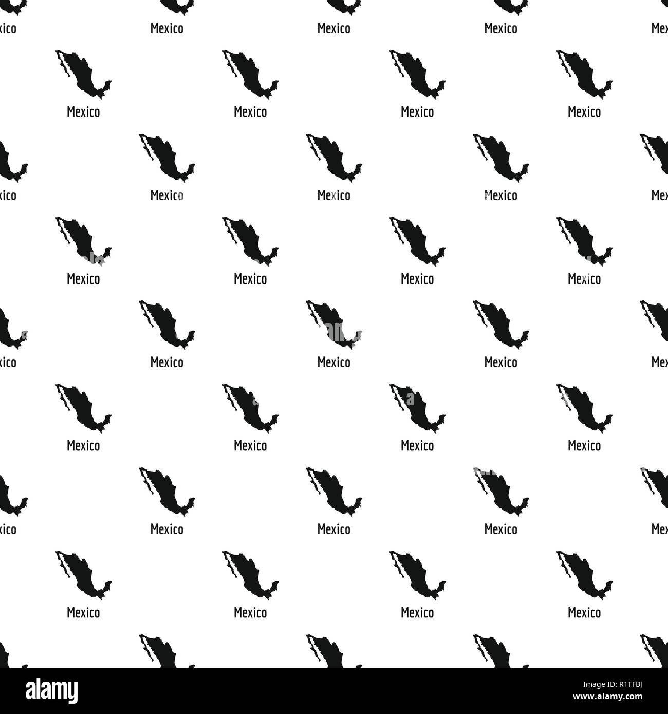 Mexico map in black. Simple illustration of Mexico map vector isolated ...