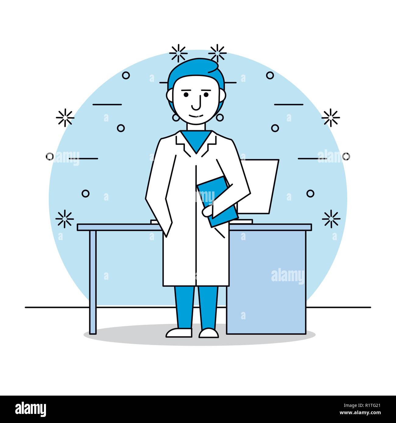 medical research man Stock Vector Image & Art - Alamy