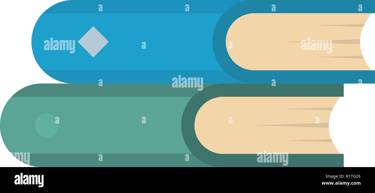Book two icon. Flat illustration of book two vector icon isolated on ...
