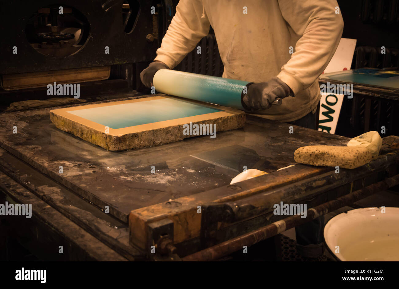 Lithography stone hi-res stock photography and images - Alamy