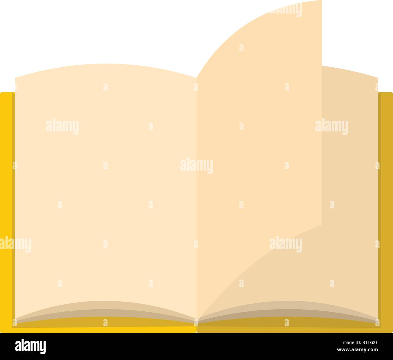 Book page icon. Flat illustration of book page vector icon isolated on ...