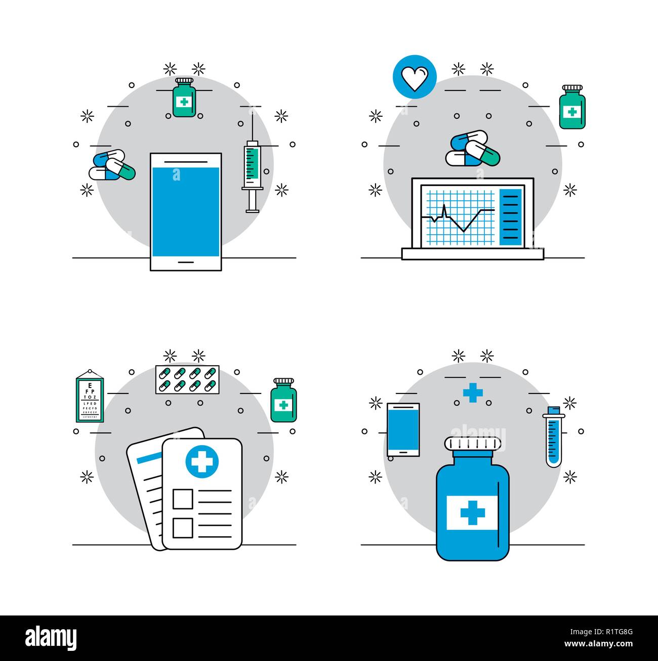 set of medical elements Stock Vector Image & Art - Alamy