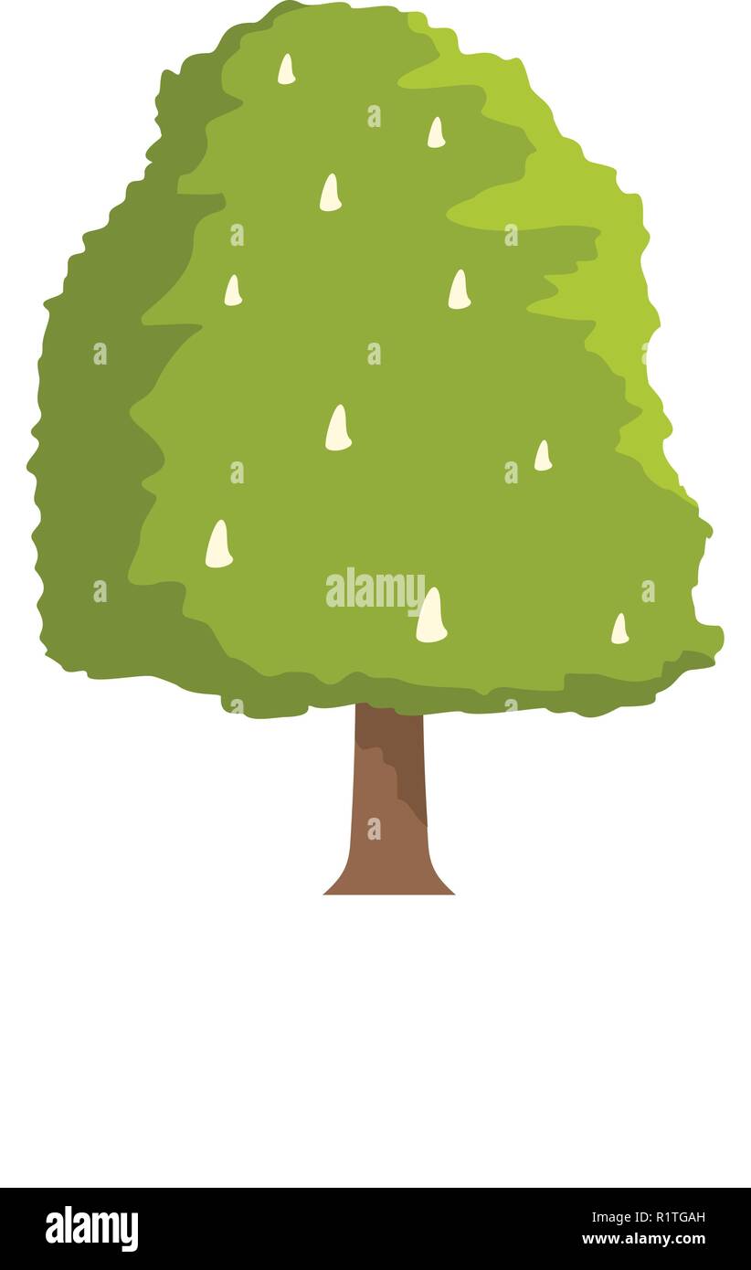 Chestnut tree icon. Flat illustration of chestnut tree vector icon ...